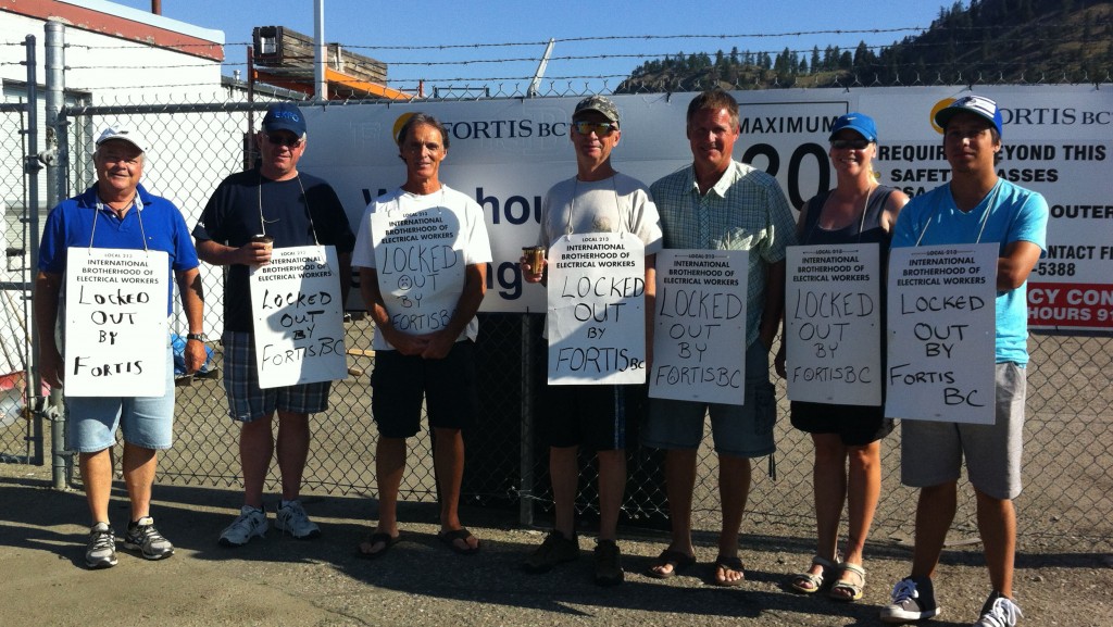 FortisBC locks out IBEW Local 213 - TEAMSTERS LOCAL UNION NO. 213